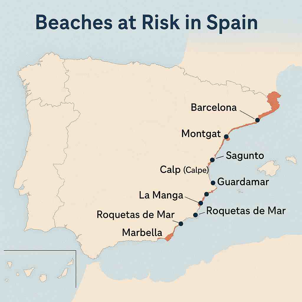 Beaches in Spain at Risk: Erosion Threatens Coastlines from Catalonia ...